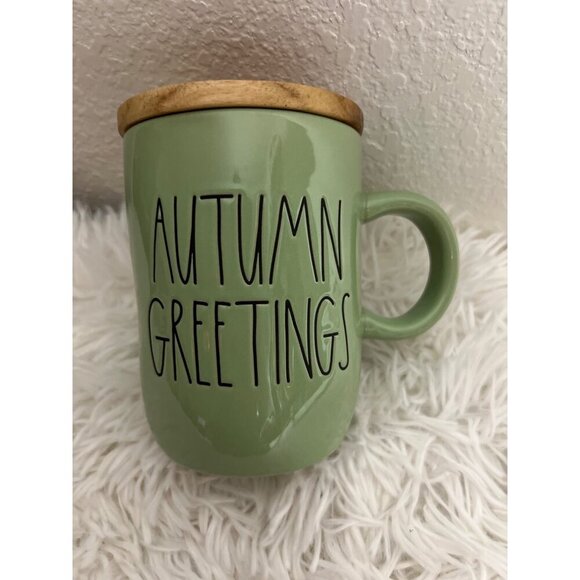 Rae Dunn | Dining | Rae Dunn Autumn Greetings Mug With Coasterlid W Rae ...